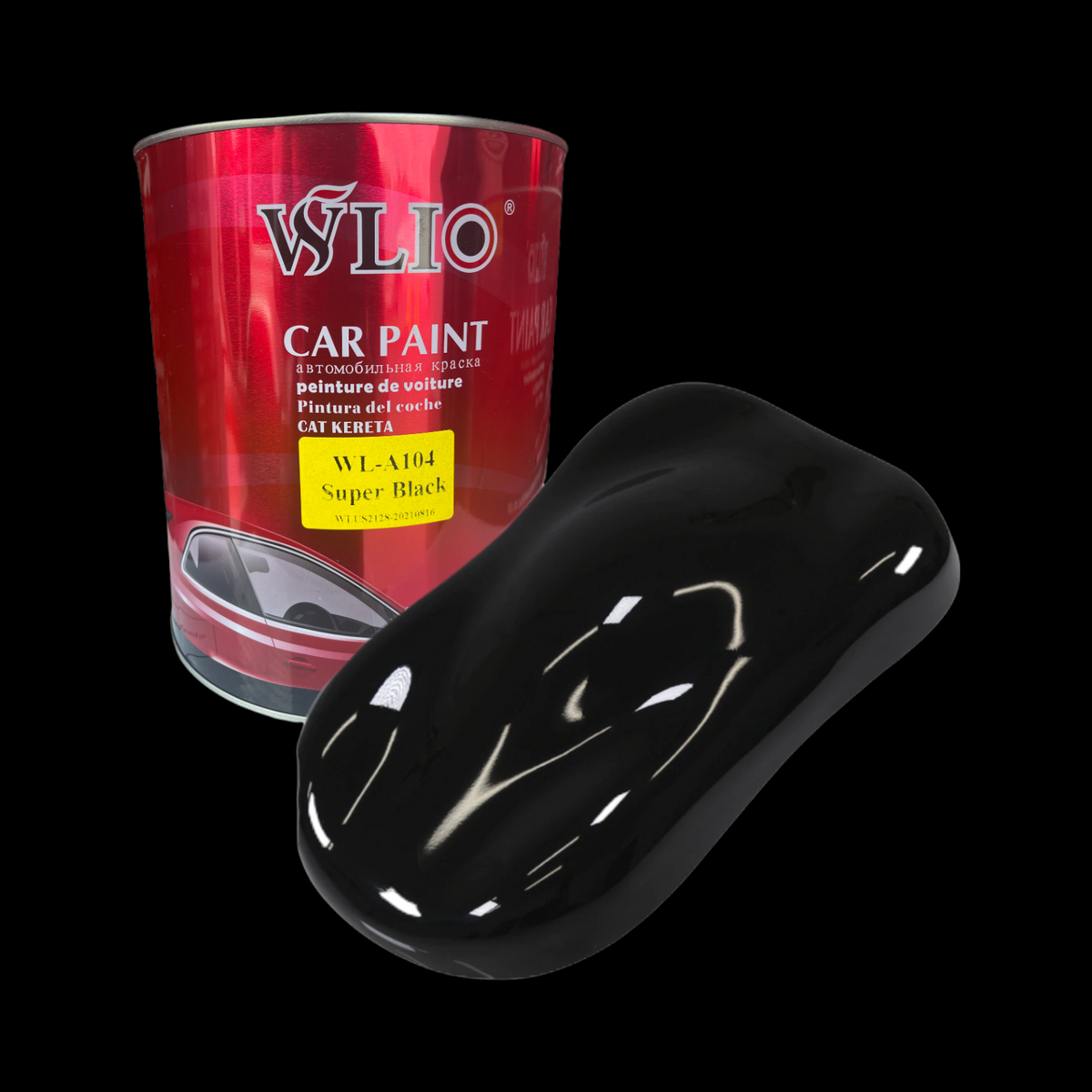 Super Black Gallon Basecoat Polyester 1:1 Car Auto Body Paint – Mulod