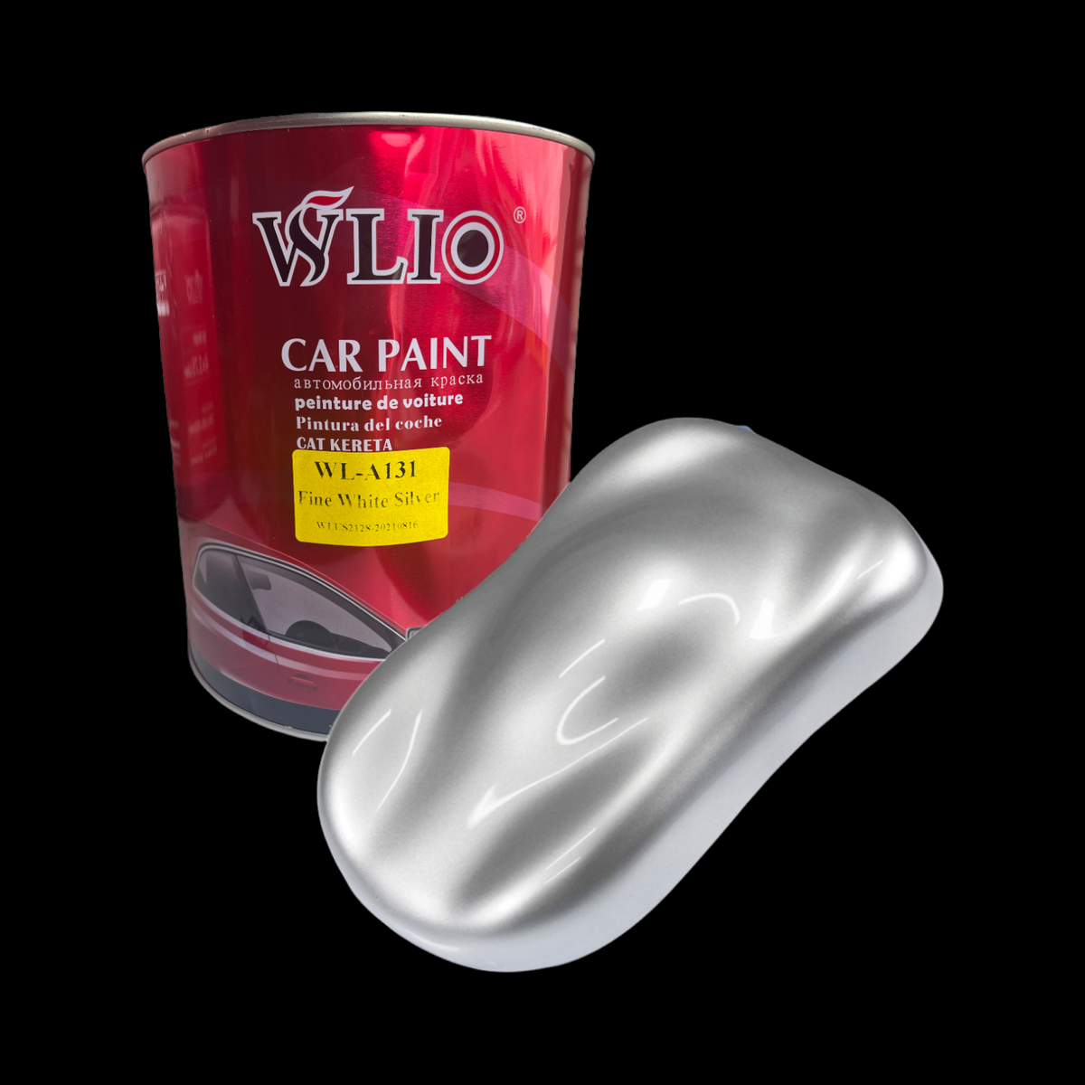 Fine White Silver Gallon Basecoat Polyester 1:1 Car Auto Body Paint – Mulod
