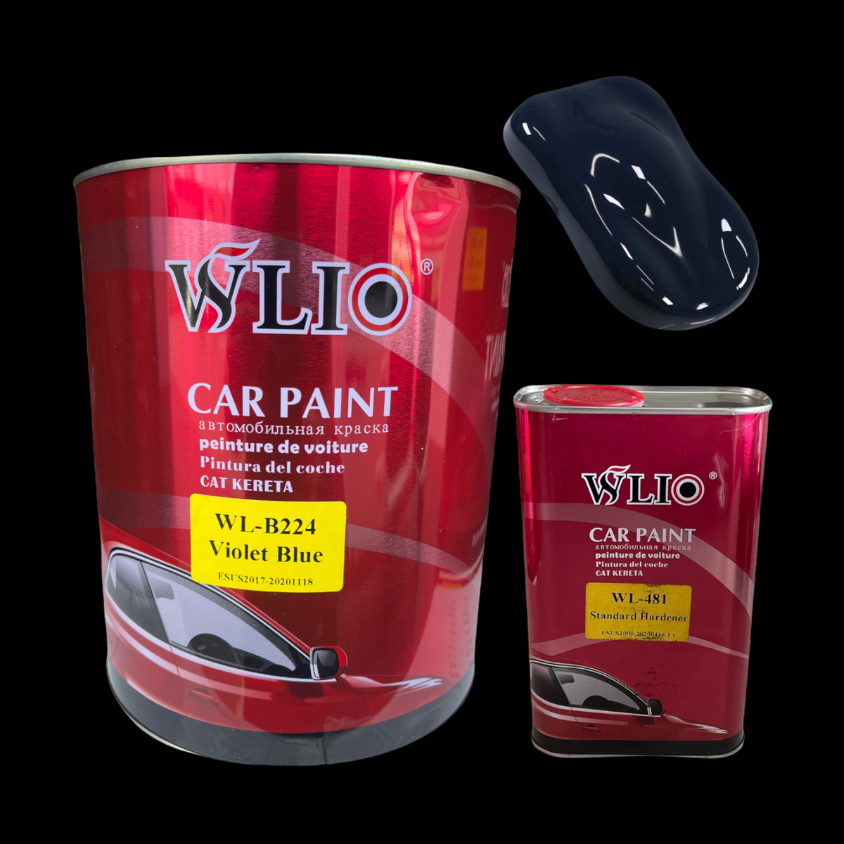 Super Gloss Violet Blue Gallon Kit Single Stage Polyurethane 4:1 Car A ...