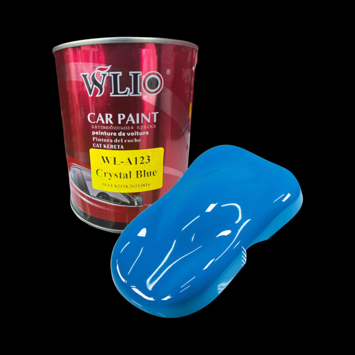 Crystal Blue Quart Basecoat Polyester 1:1 Car Auto Body Paint – Mulod